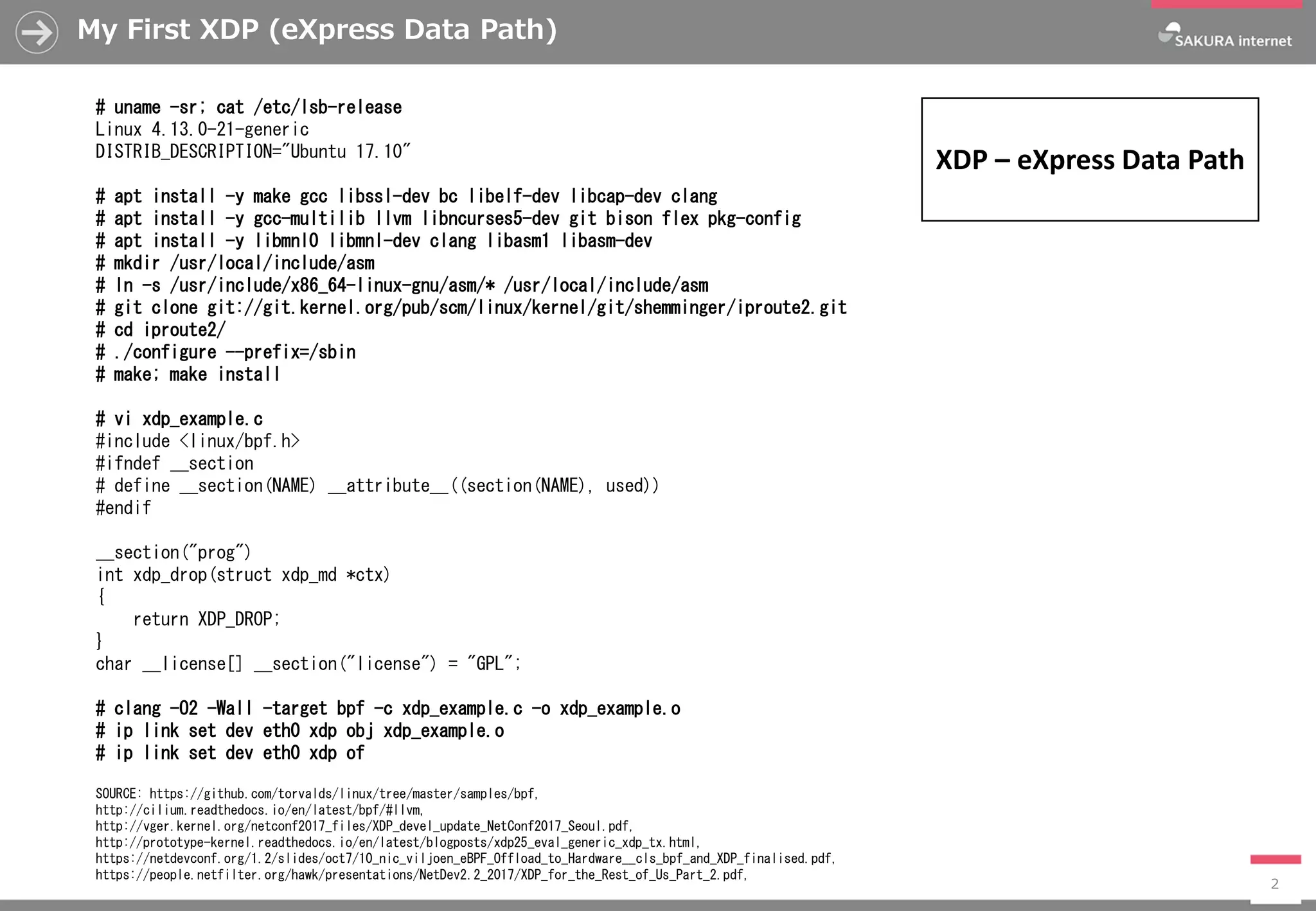 My First XDP (eXpress Data Path) | PPT