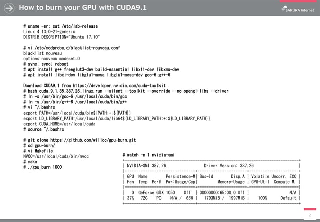 How to burn your GPU with CUDA9.1 | PPT