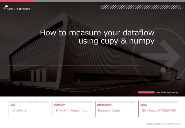 How to measure your dataflow using cupy & numpy | PPT