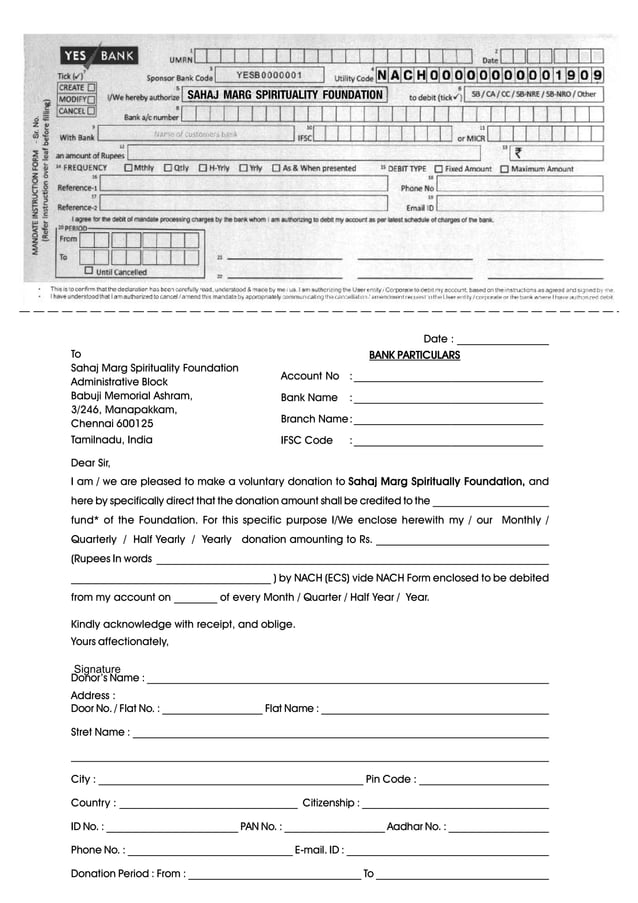SRCM ECS donation form | PDF