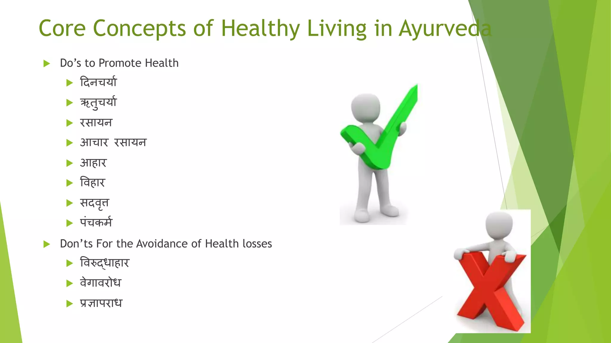 Concept of healthy living in Ayurveda | PPTX