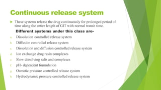 sustained and controlled Drug delivery system | PPTX