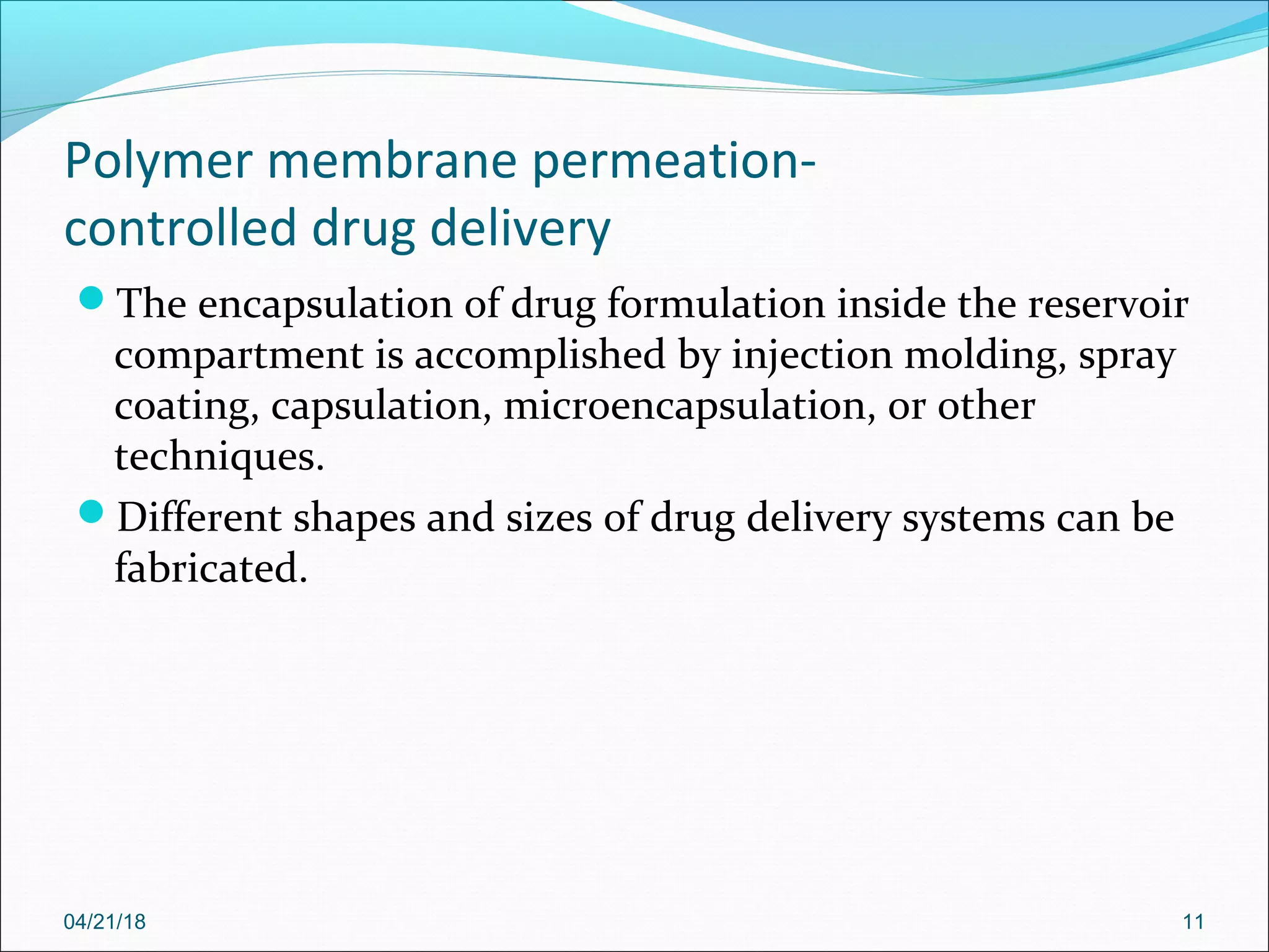 Rate-Controlled Drug Delivery System | PPT