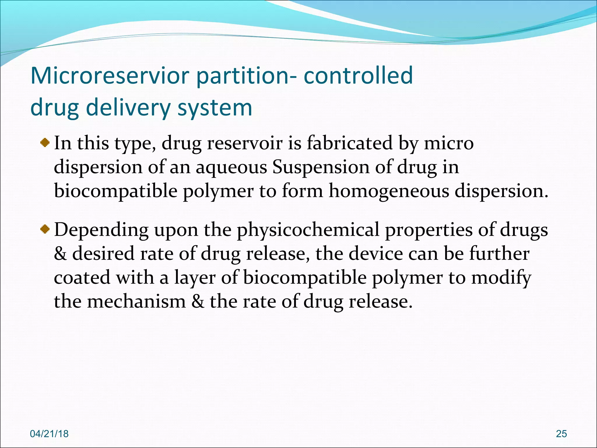 Rate-Controlled Drug Delivery System | PPT