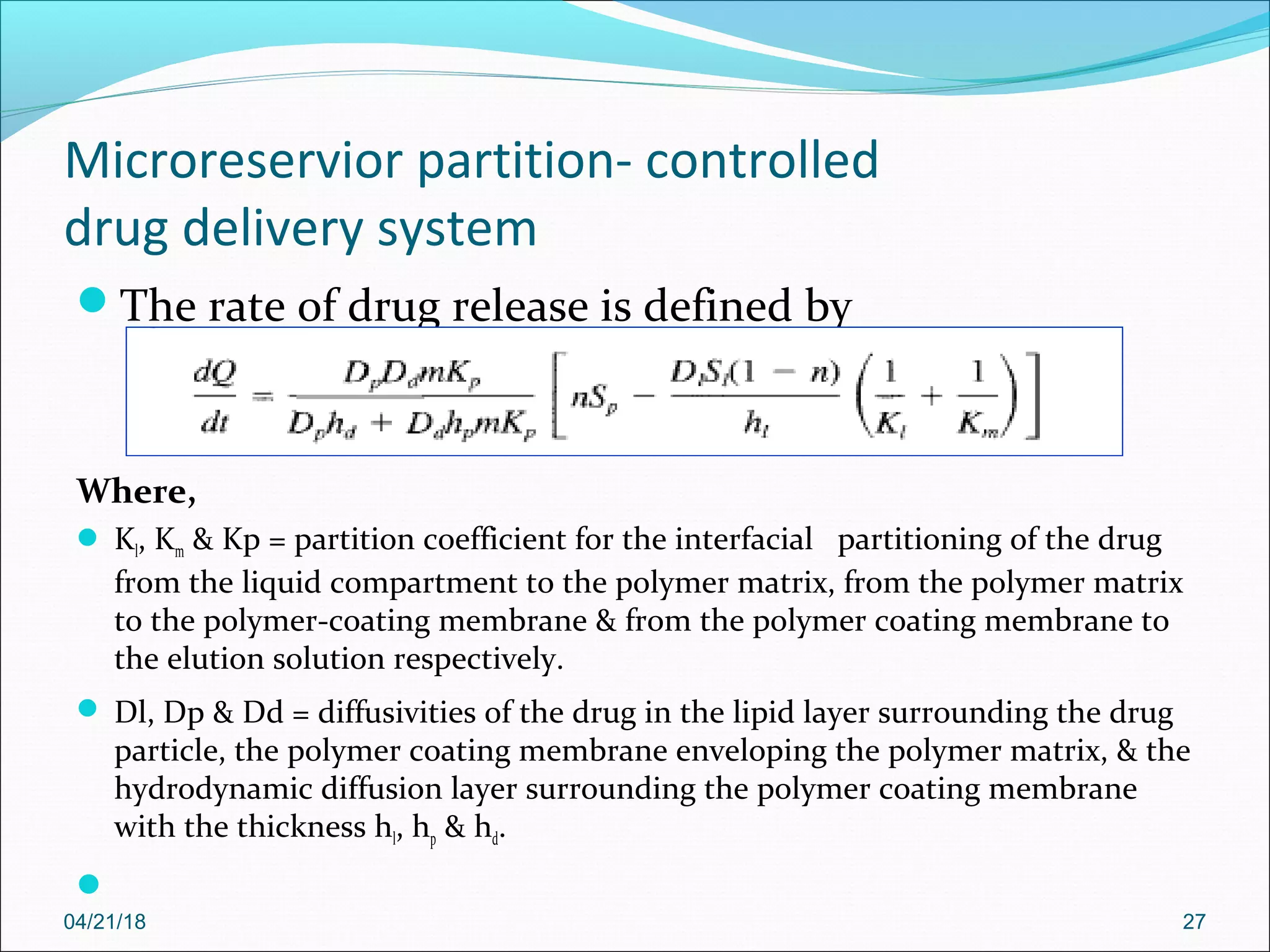 Rate-Controlled Drug Delivery System | PPT