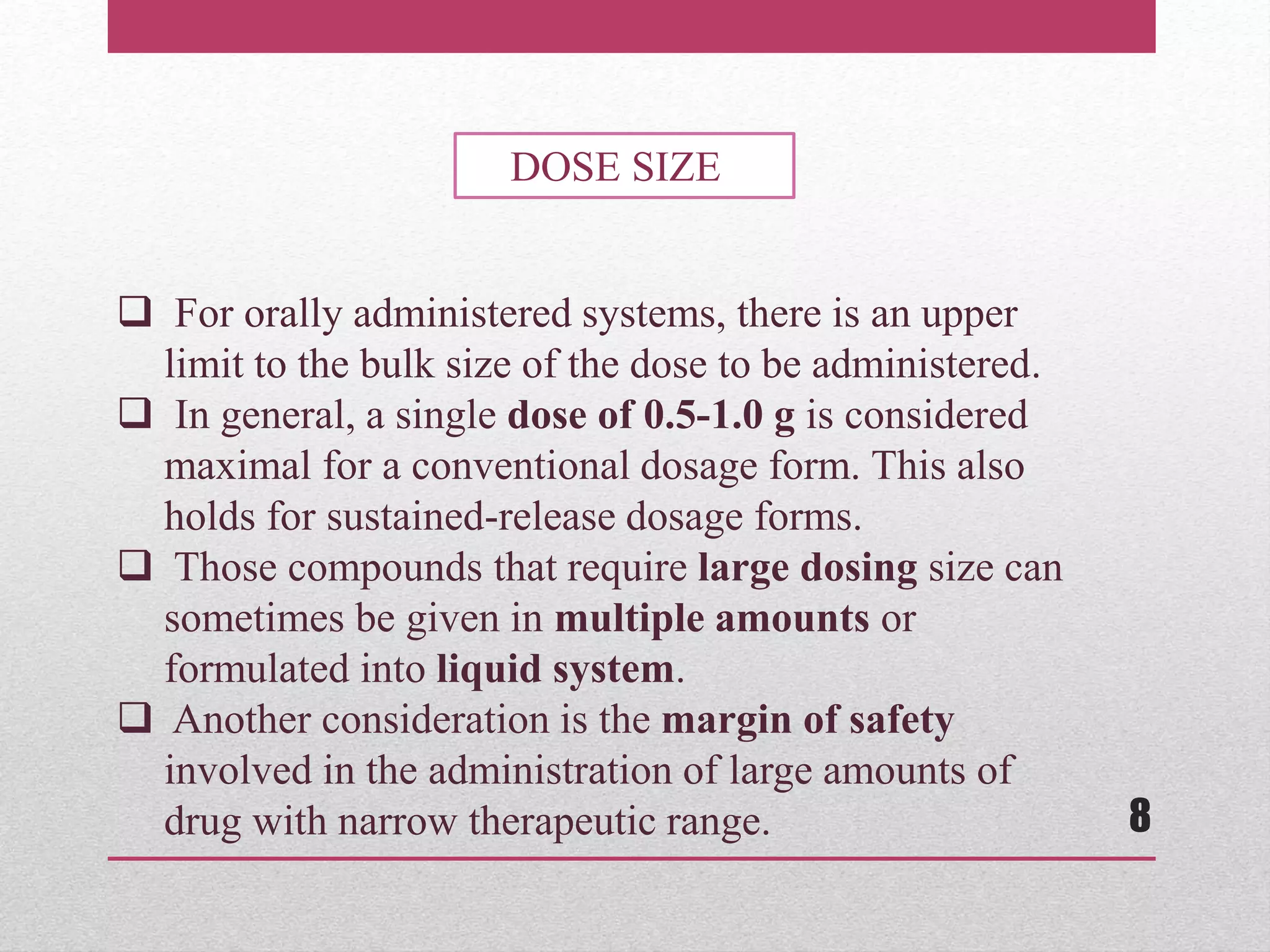 Factors Affecting Sustain Realease Drug delivery System | PPTX