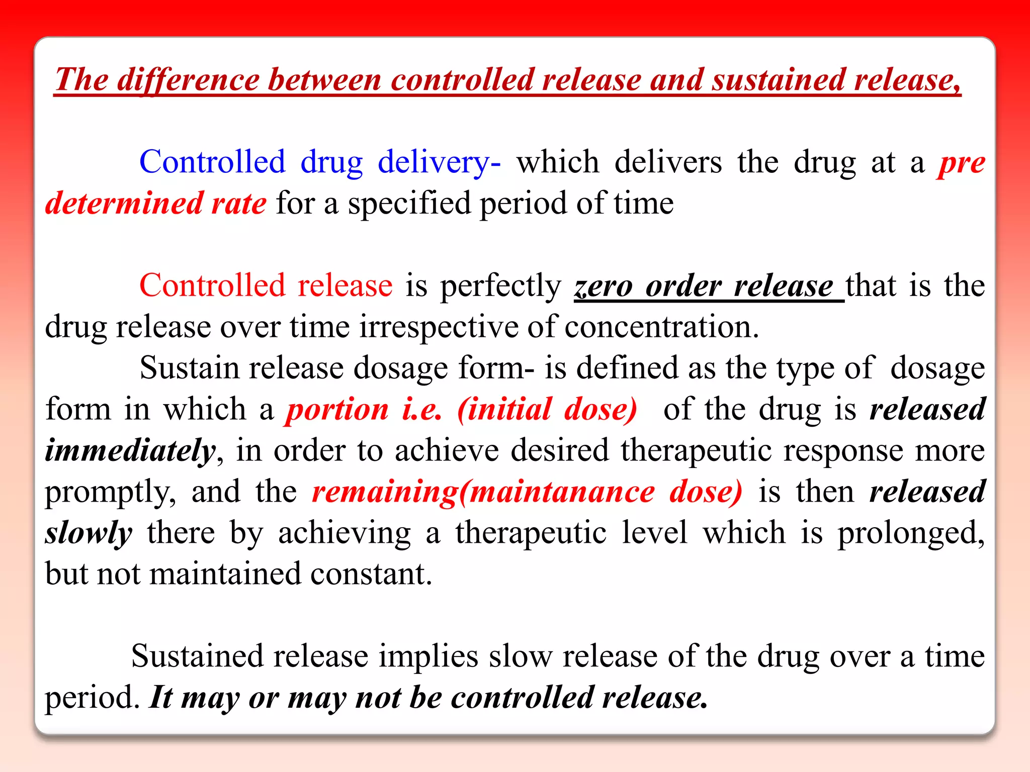 sustained release drug delivery system | PPTX