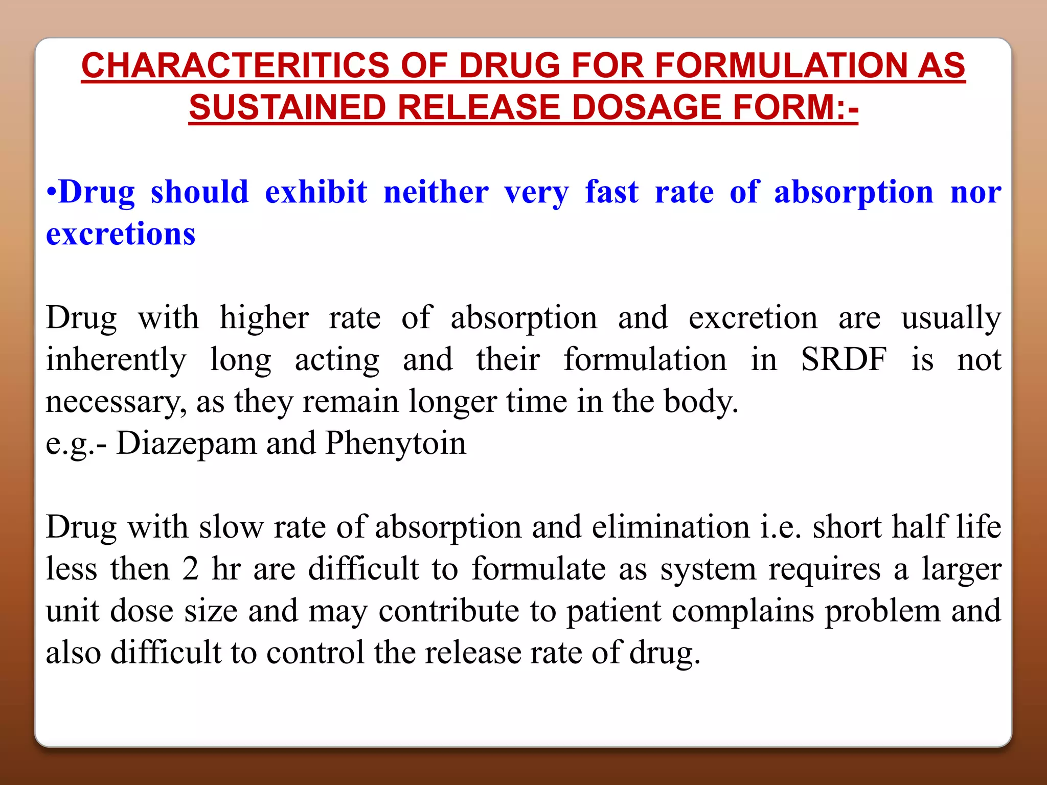 sustained release drug delivery system | PPTX | Chemistry | Science