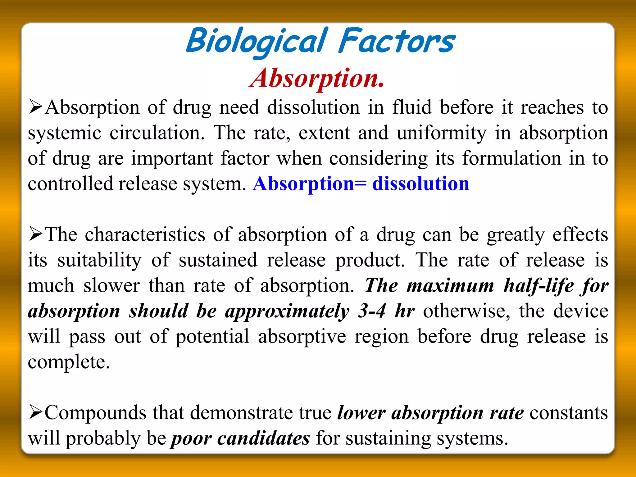 sustained release drug delivery system | PPTX