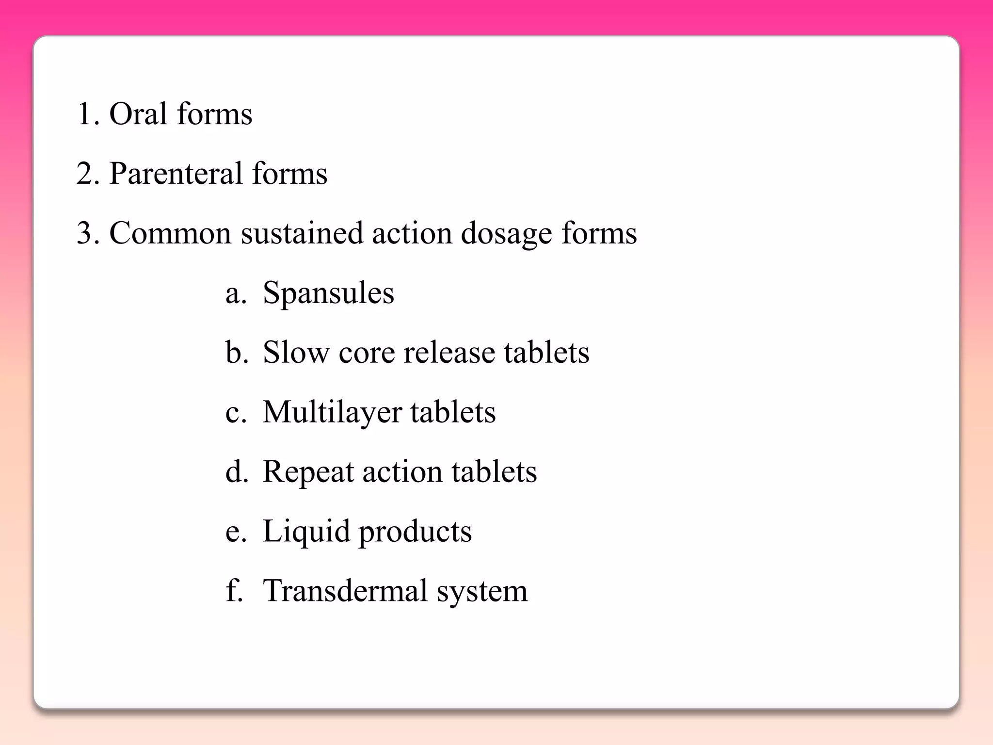 sustained release drug delivery system | PPTX