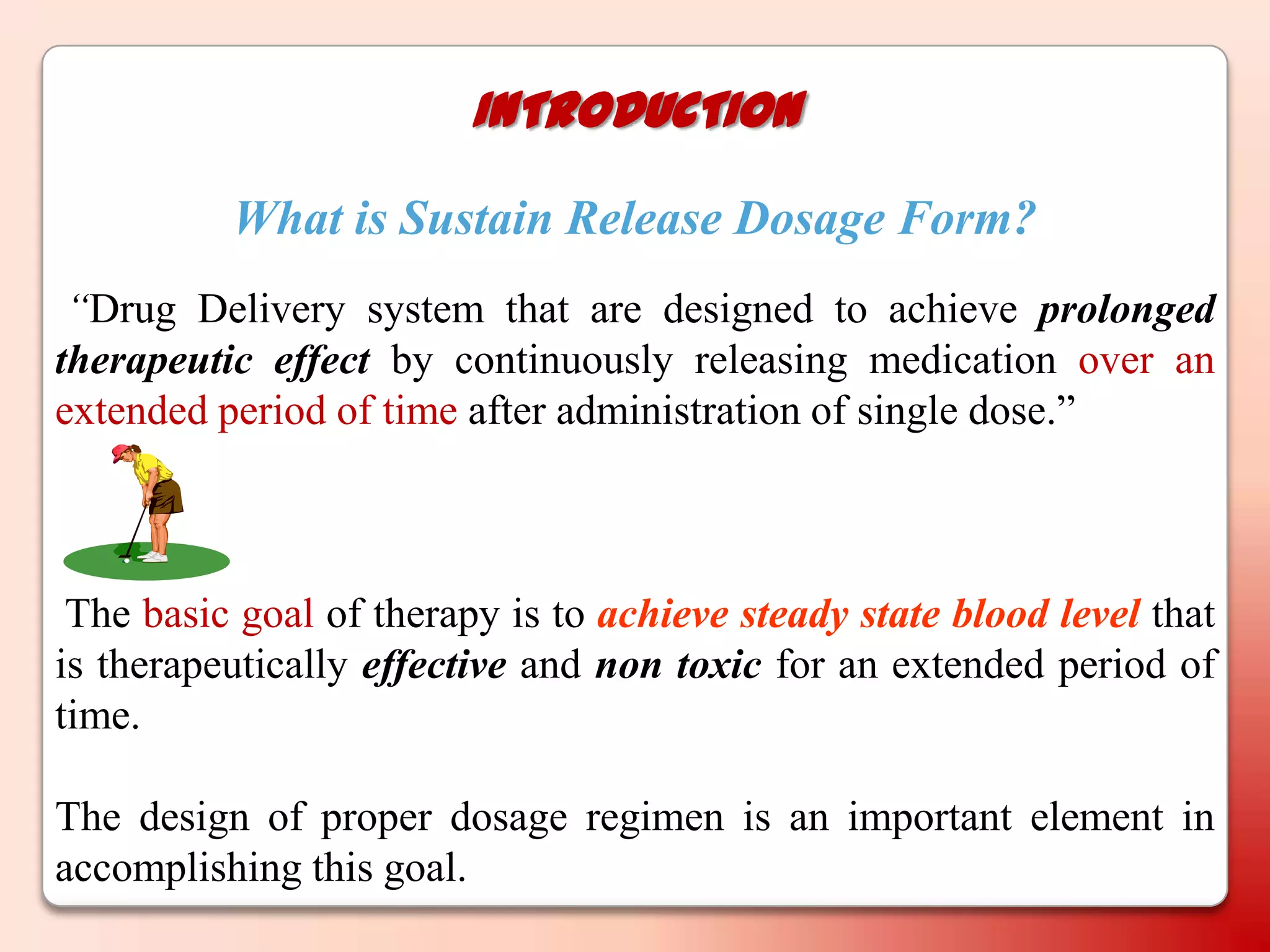 sustained release drug delivery system | PPTX