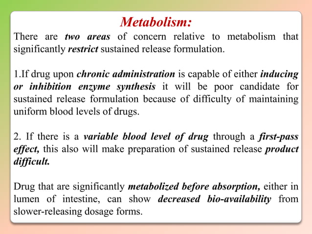 sustained release drug delivery system | PPTX | Chemistry | Science