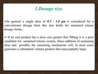 sustained release drug delivery system | PPTX