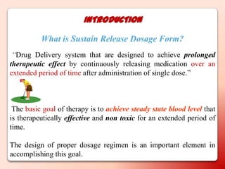 sustained release drug delivery system | PPTX
