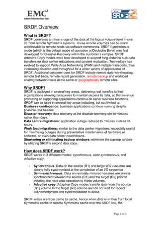 Srdf overview latency_v.5 | DOC