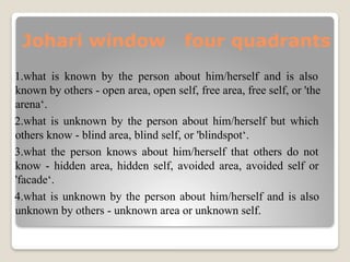 SrDhanyaChfJohariwindow for self awareness.pptx