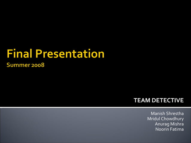 SRD Presentation | PPT