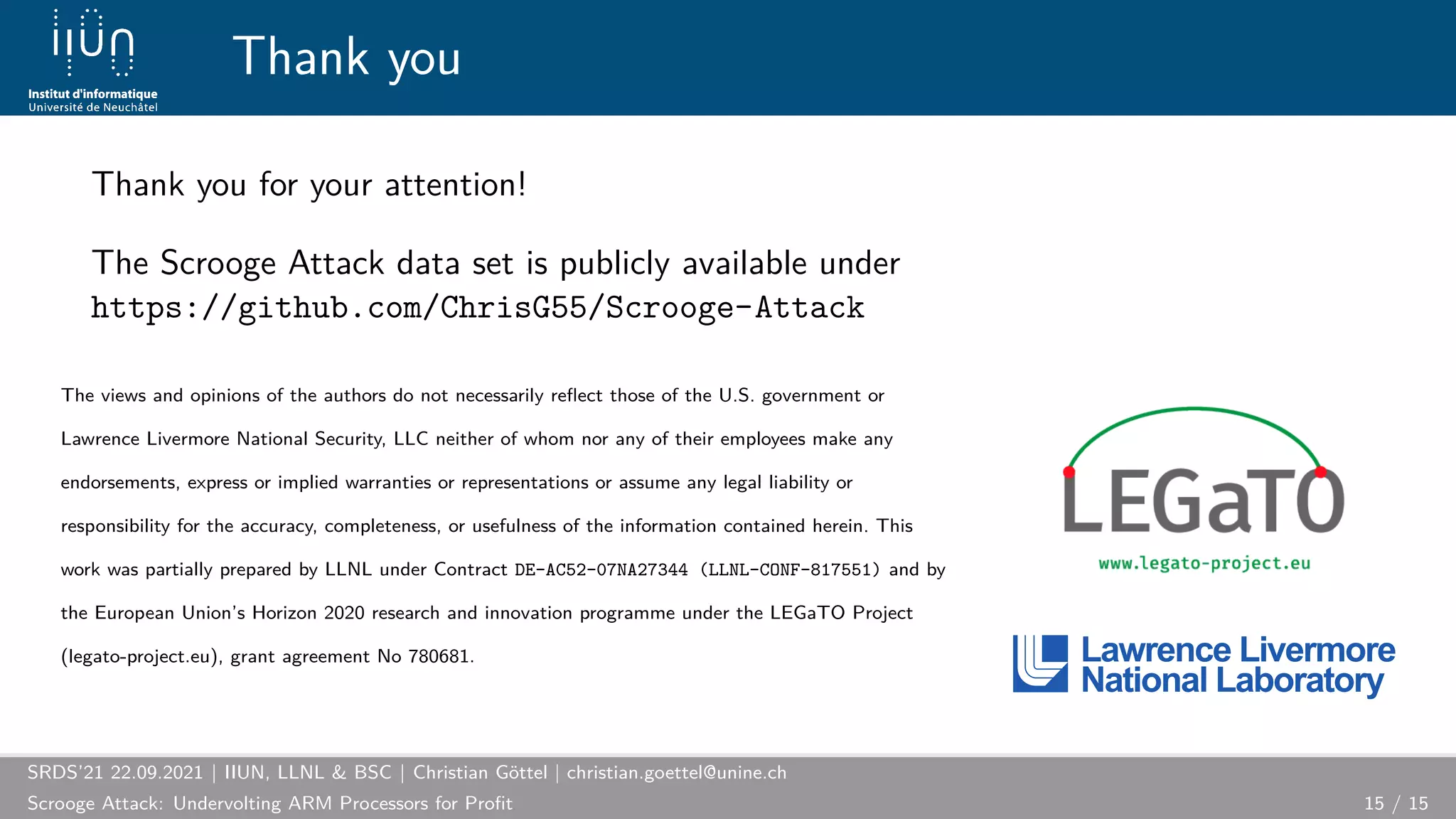 Scrooge Attack: Undervolting ARM Processors for Profit | PPT