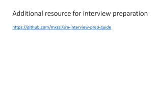 Preparing for SRE Interviews | PPTX