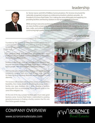 Scronce Real Estate Company Overview Brochure | PDF | Small and Medium ...