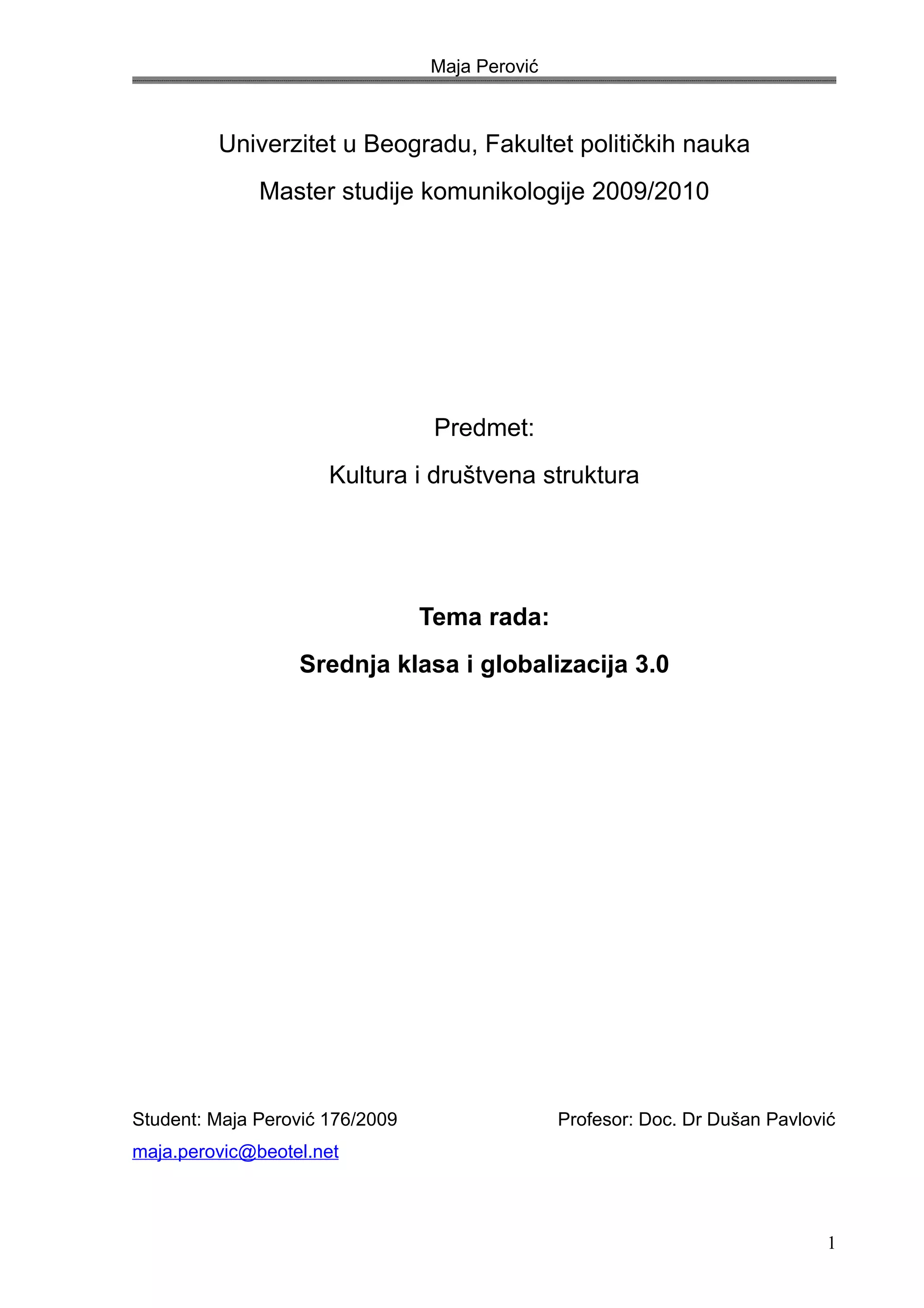 Srednja klasa i globalizacija 3 | DOC