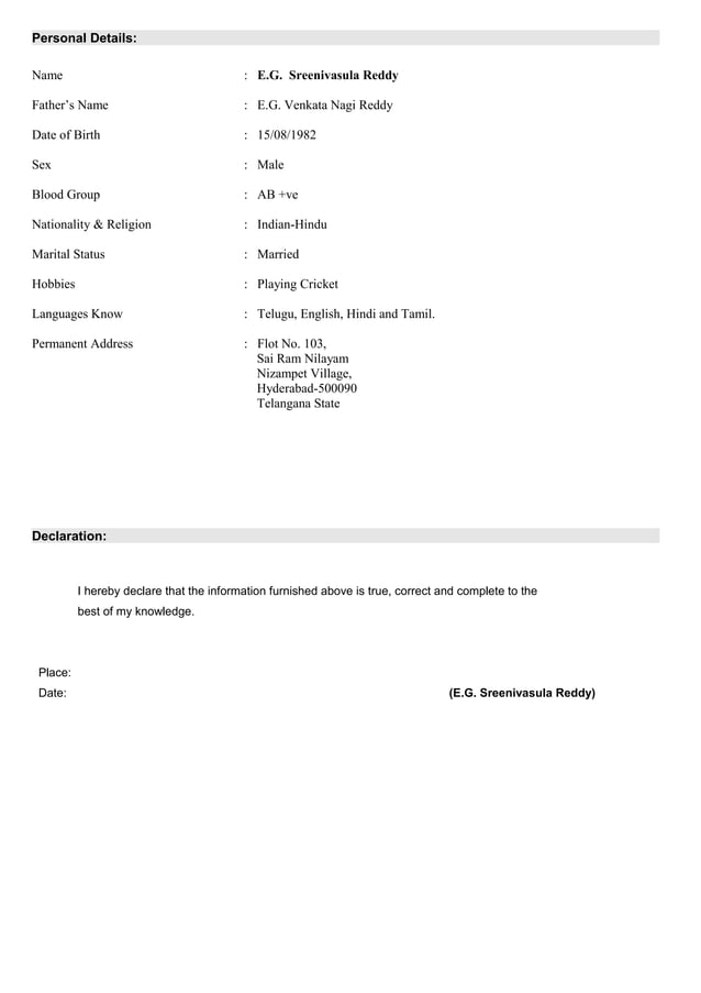 Sree GLP- Analytical CV 2018 | PDF