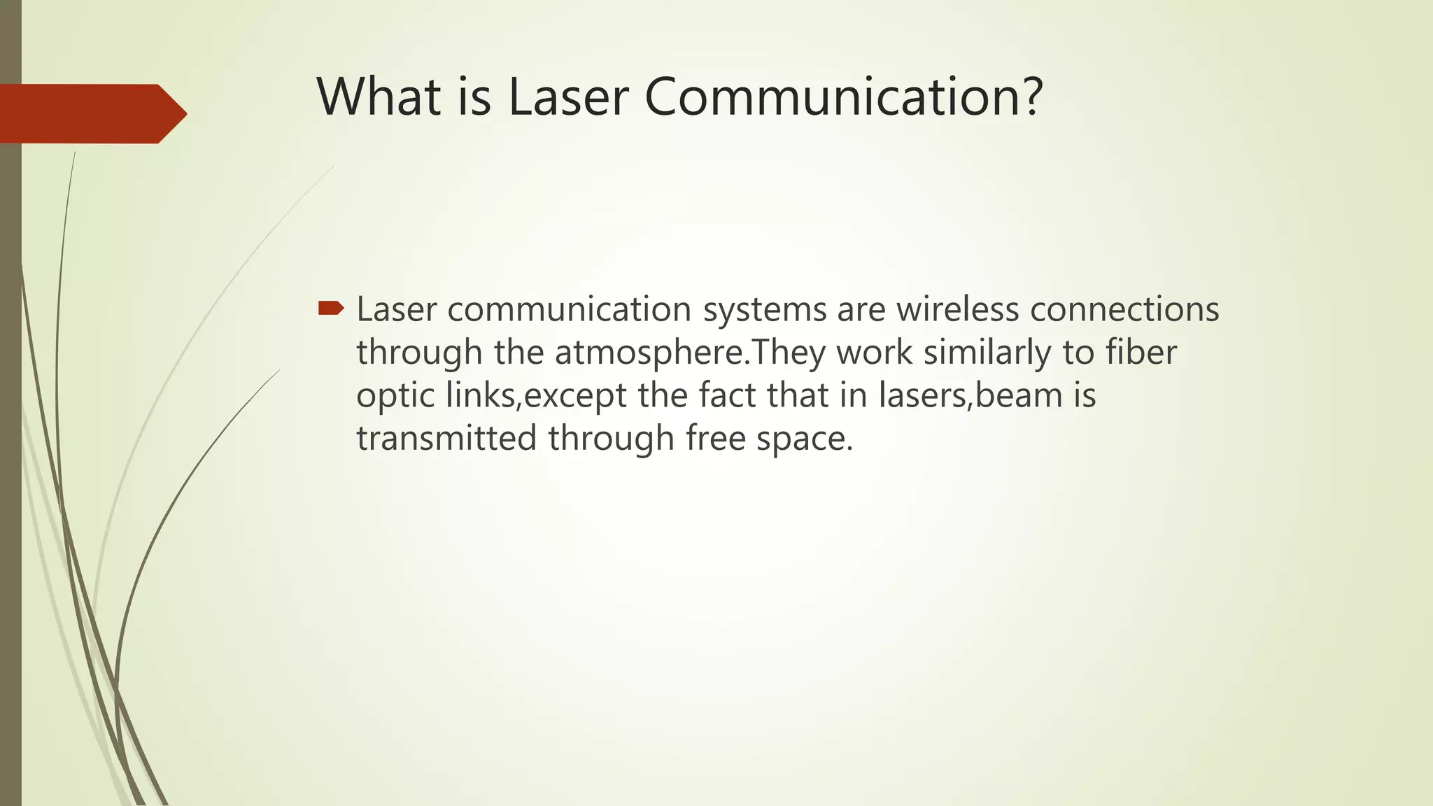 free space laser communication | PPT