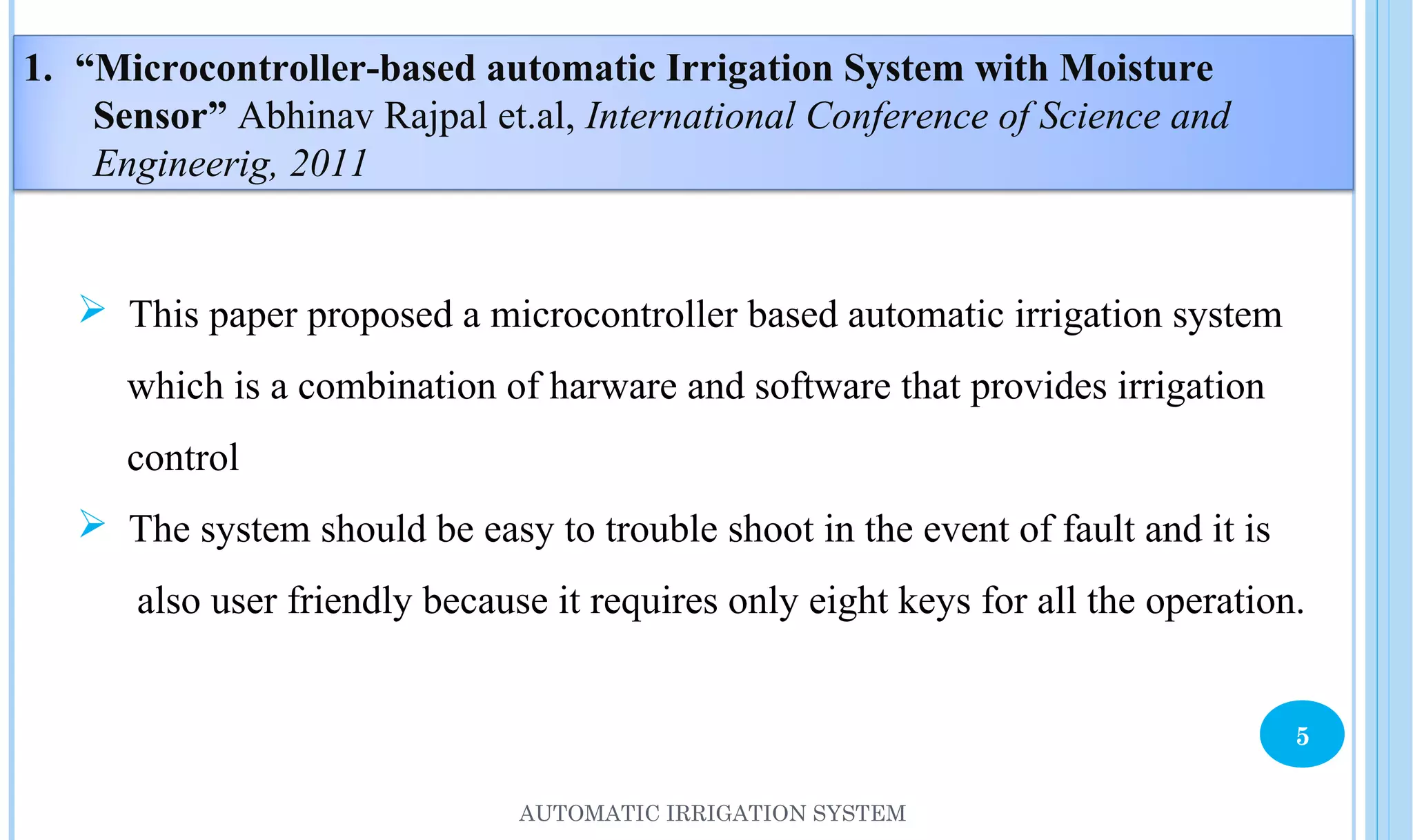 AUTOMATIC IRRIGATION SYSTEM | PPT