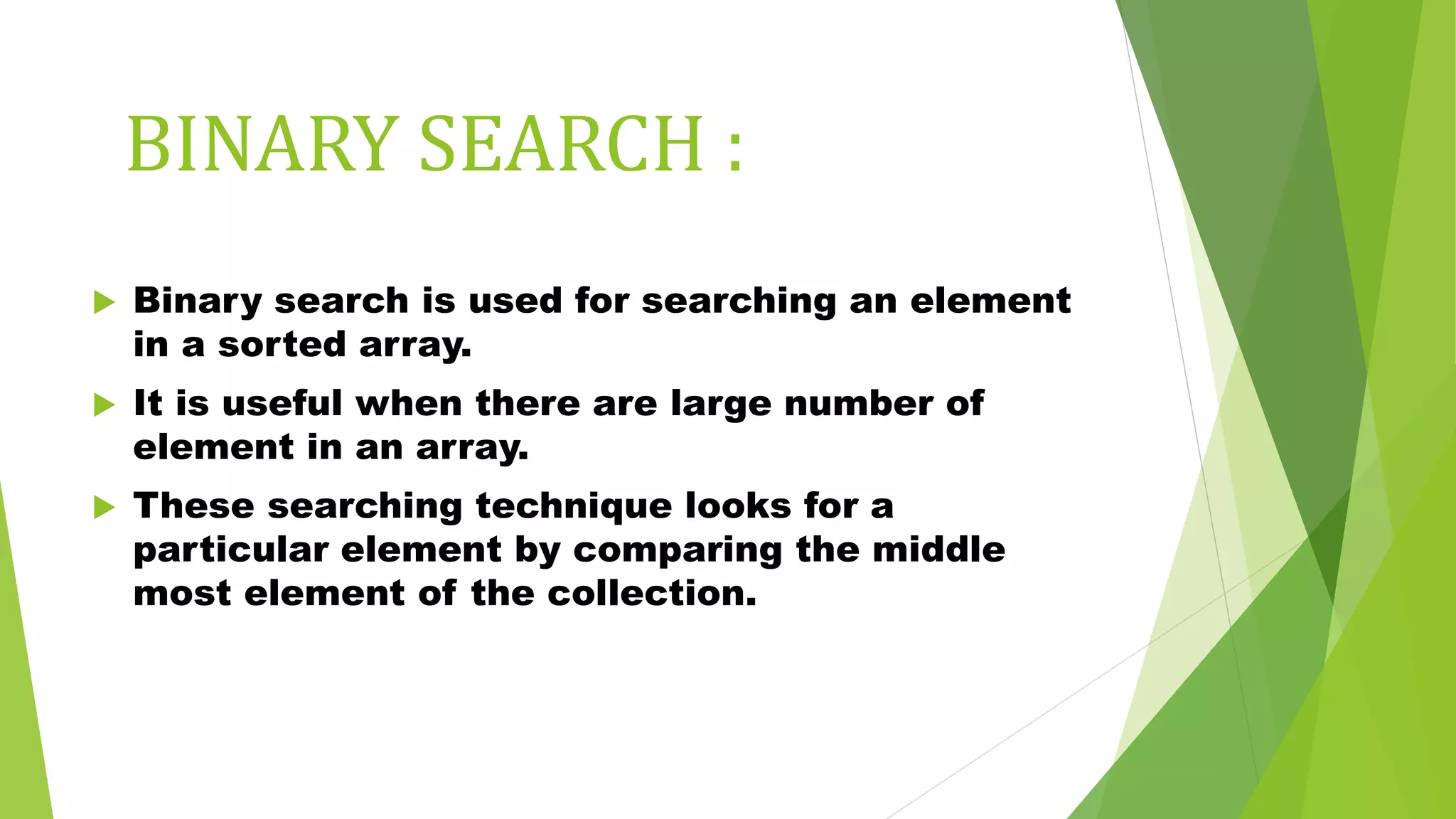 Searching and sorting | PPTX
