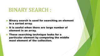 Searching and sorting | PPTX