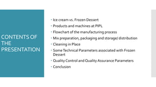 ICE CREAM INDUSTRIAL TRAINING PRESENTATION | PPTX