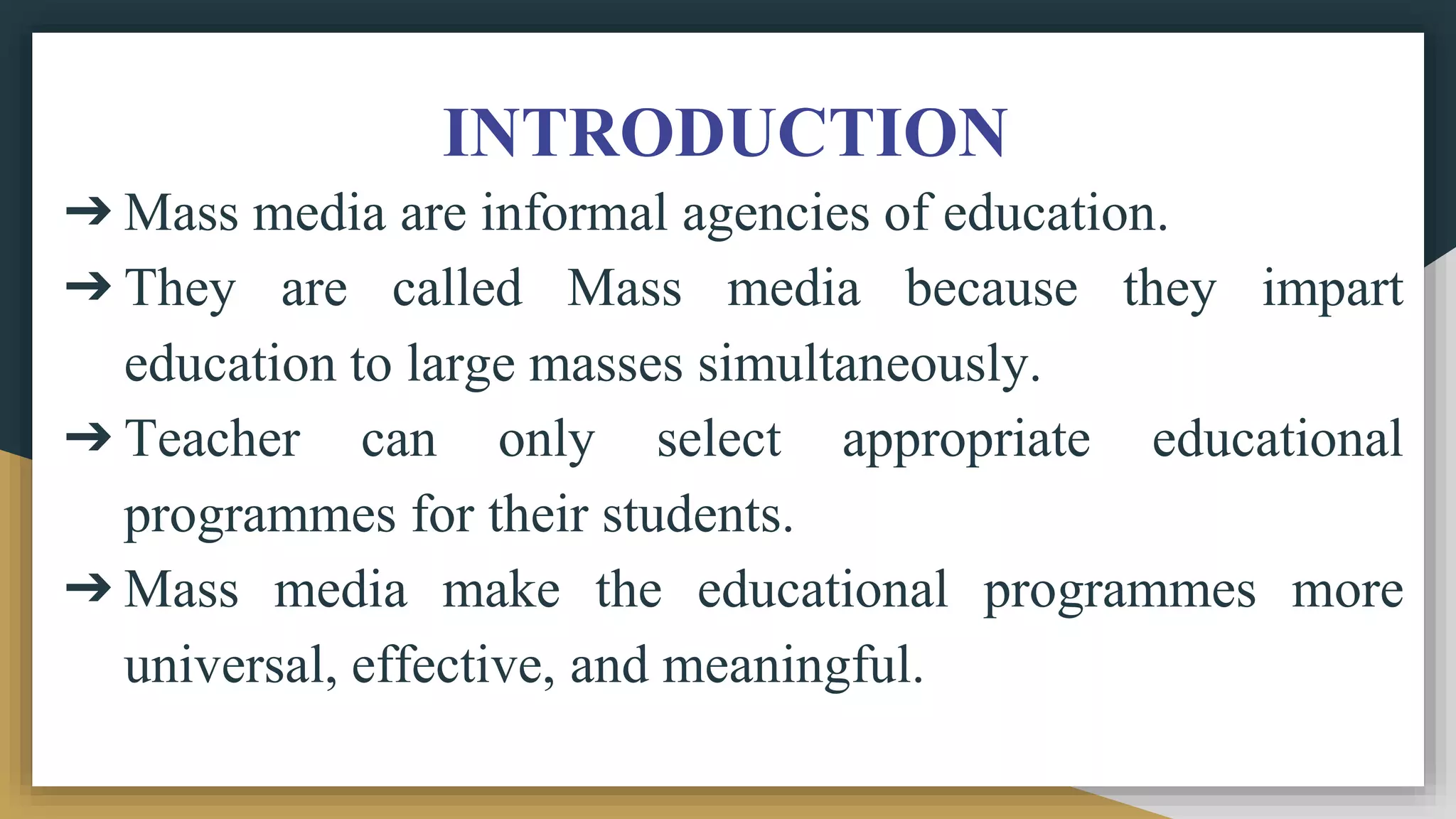 Mass media Television | PPTX