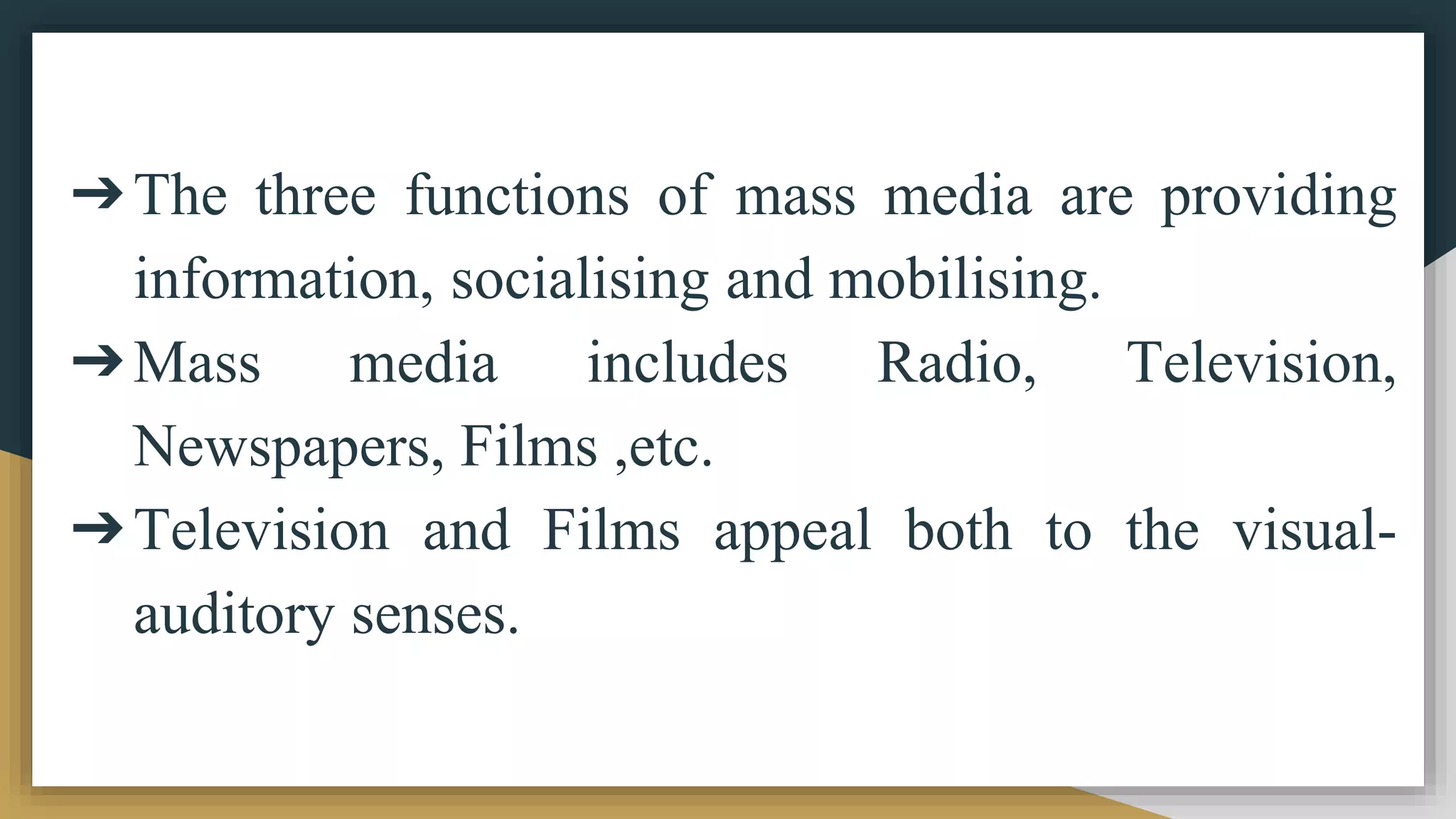 Mass media Television | PPTX