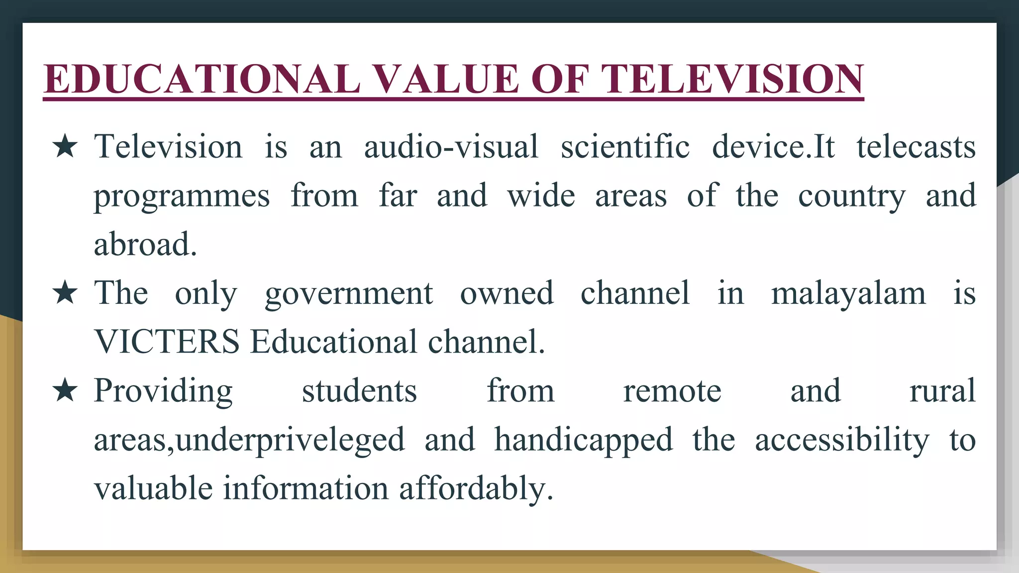 Mass media Television | PPTX