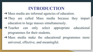 Mass media Television | PPTX