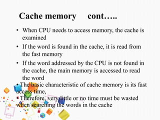 memory hierarchy | PPTX