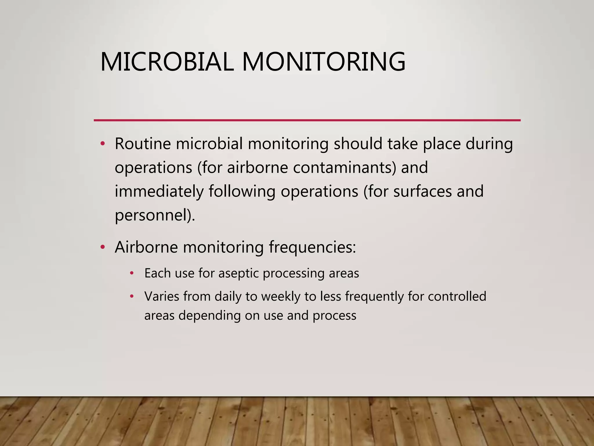 Control on Cleanroom Environmental Monitoring (Pharmaceutical) | PPT