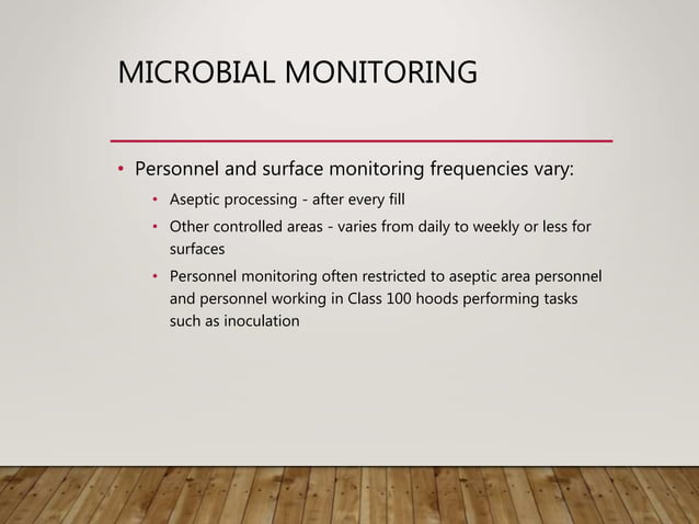 Control on Cleanroom Environmental Monitoring (Pharmaceutical) | PPT