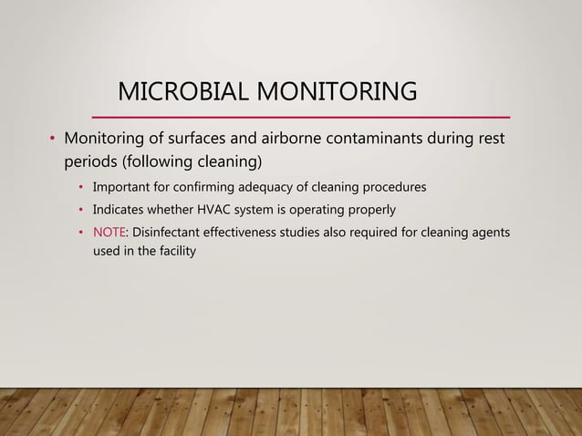 Control on Cleanroom Environmental Monitoring (Pharmaceutical) | PPT