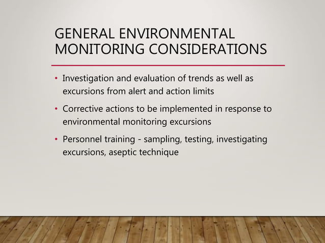 Control on Cleanroom Environmental Monitoring (Pharmaceutical) | PPT