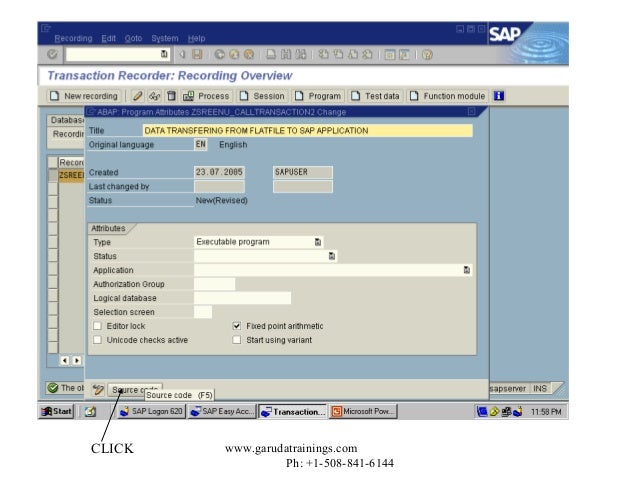 Adding Batch Data Communication On Sap Abap By Garuda Trainings