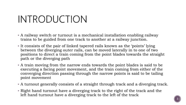 turnouts in railways | PPTX | Rail Travel | Travel Type
