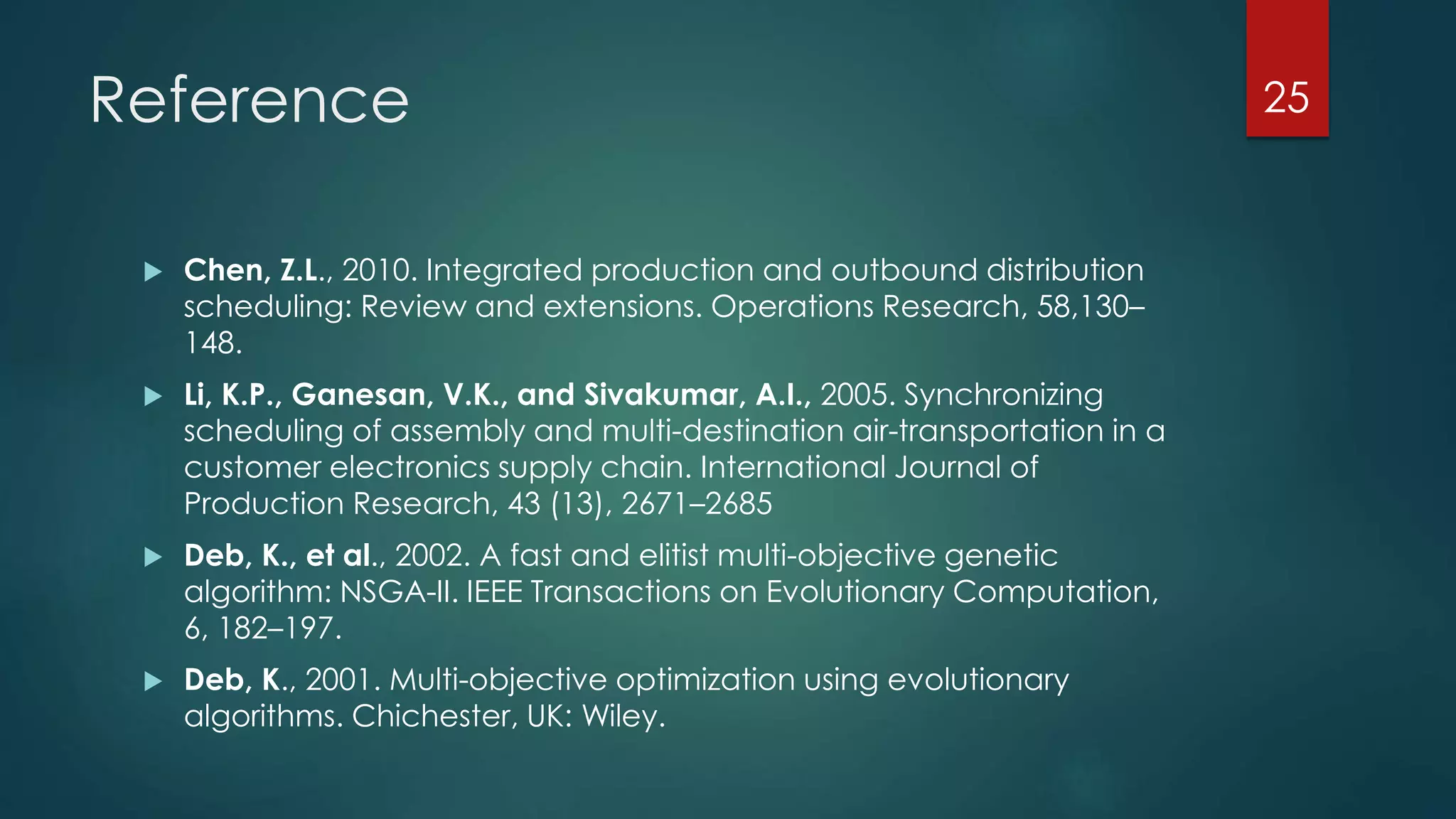 MULTI-OBJECTIVE ANALYSIS OF INTEGRATED SUPPLY CHAIN PROBLEM | PPTX