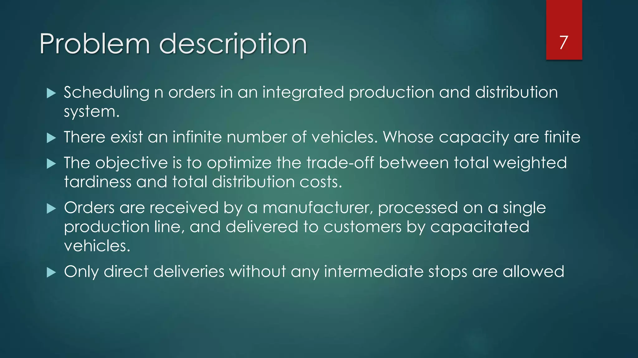 MULTI-OBJECTIVE ANALYSIS OF INTEGRATED SUPPLY CHAIN PROBLEM | PPTX