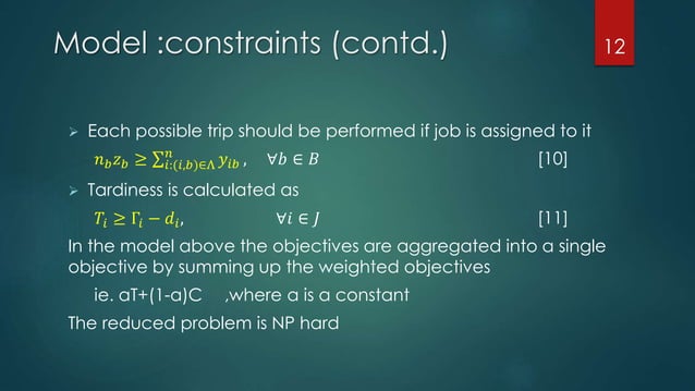 MULTI-OBJECTIVE ANALYSIS OF INTEGRATED SUPPLY CHAIN PROBLEM | PPTX