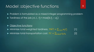 MULTI-OBJECTIVE ANALYSIS OF INTEGRATED SUPPLY CHAIN PROBLEM | PPTX