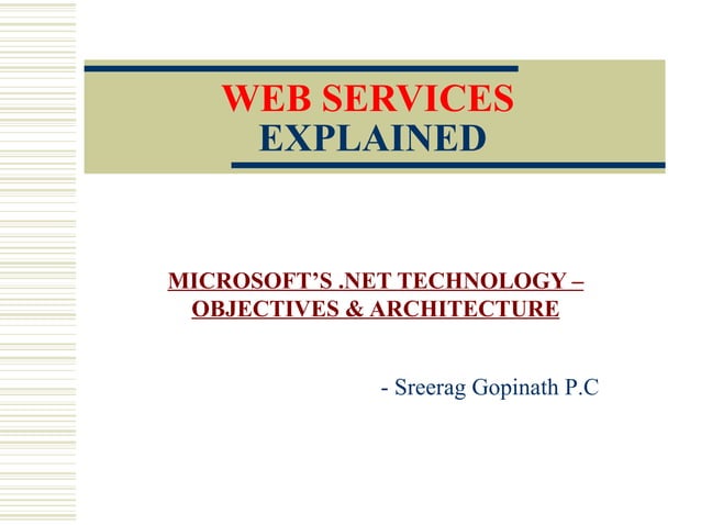Sreerag what is a web service | PPS | Internet | Computing