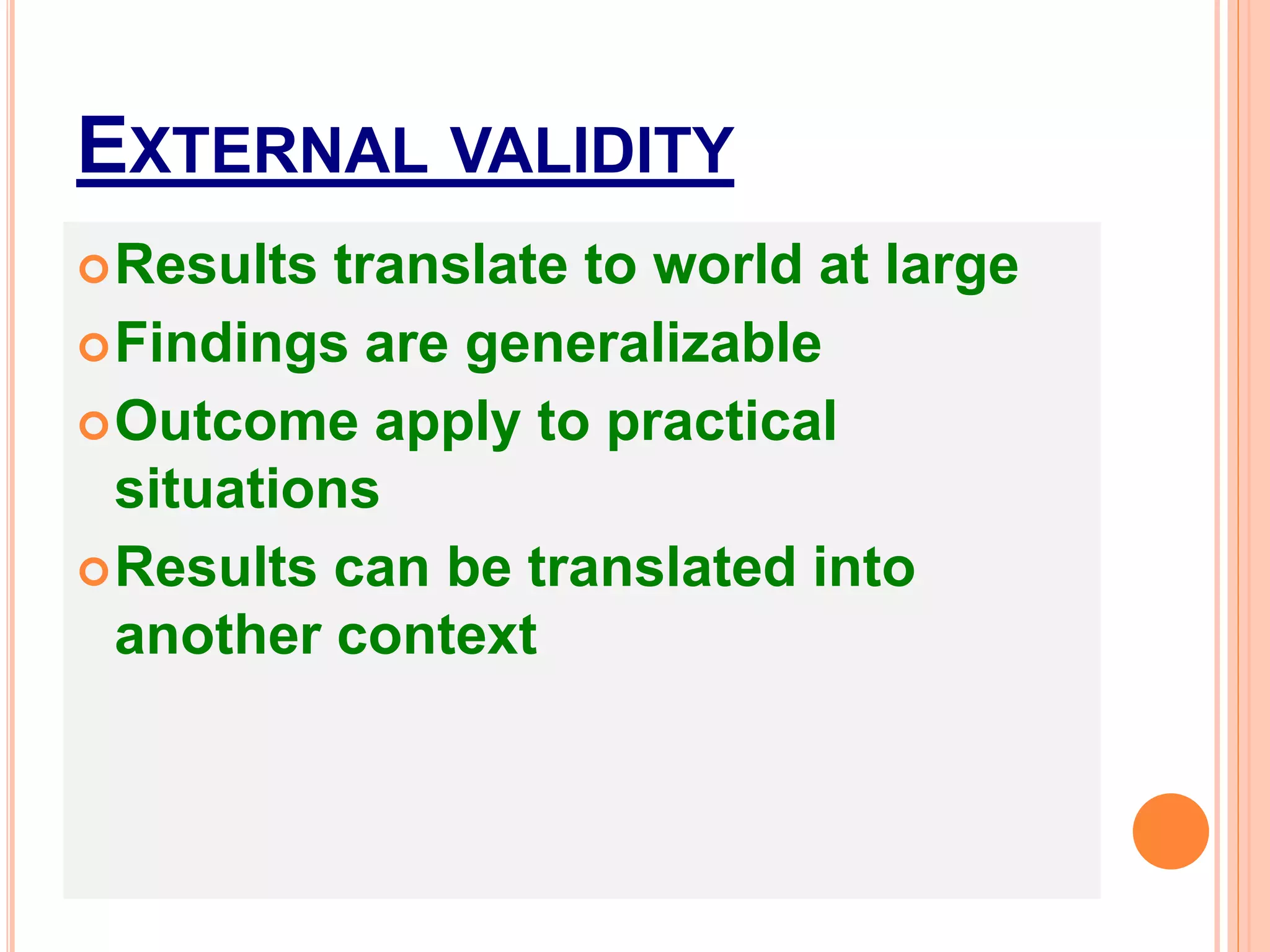 internal and external validity | PPTX