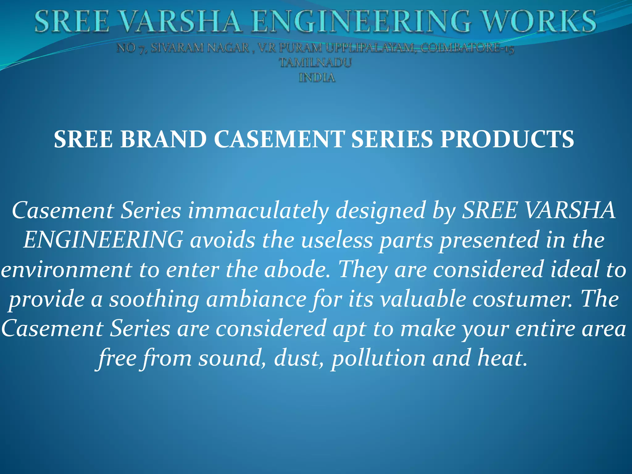 Sree varsha engineering works presentation | PPTX