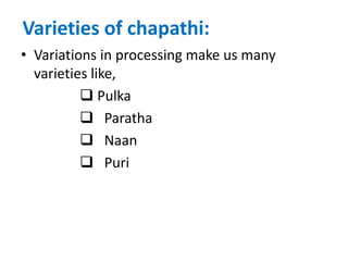 Chemistry of Chapathi making | PPTX